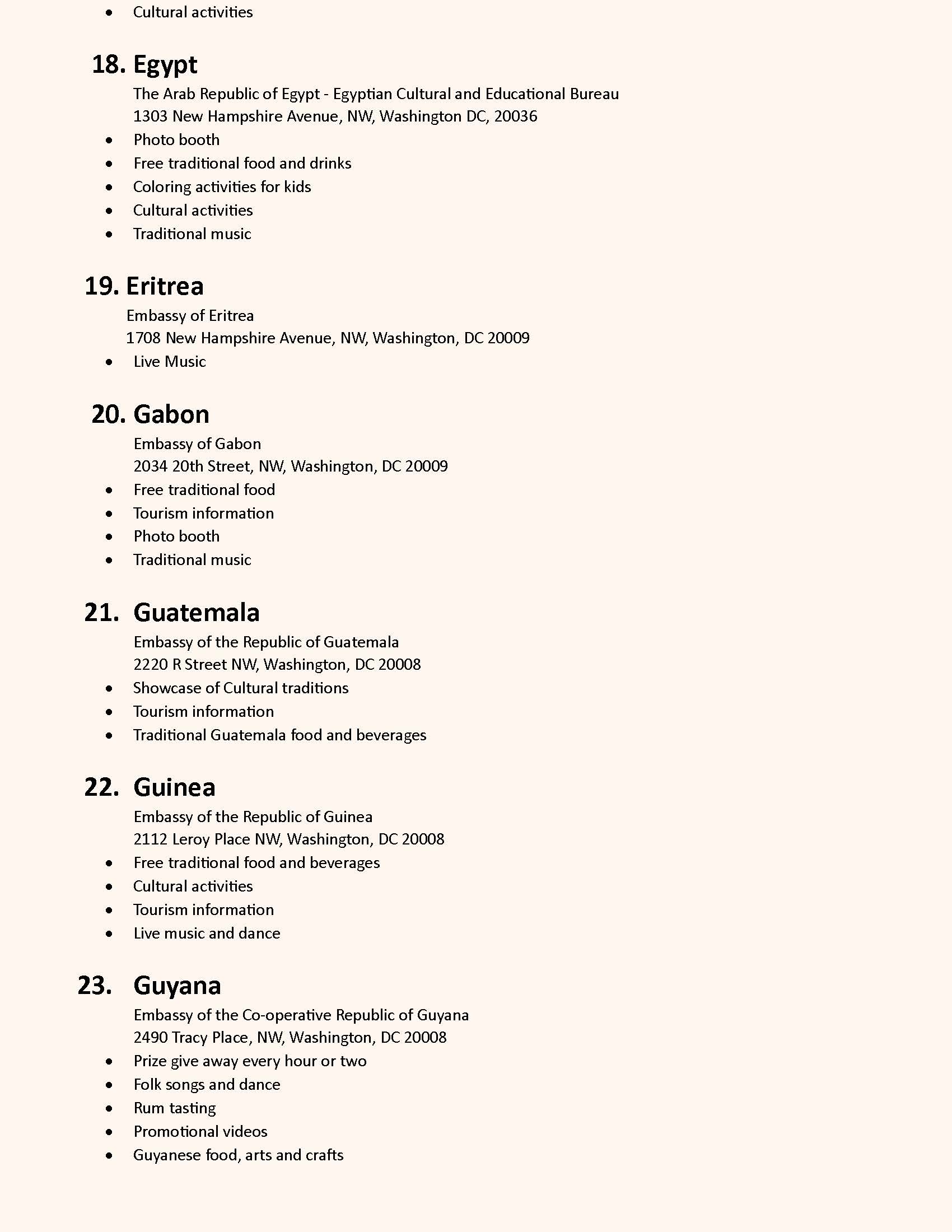 Around the World Embassy Tour | Events DC