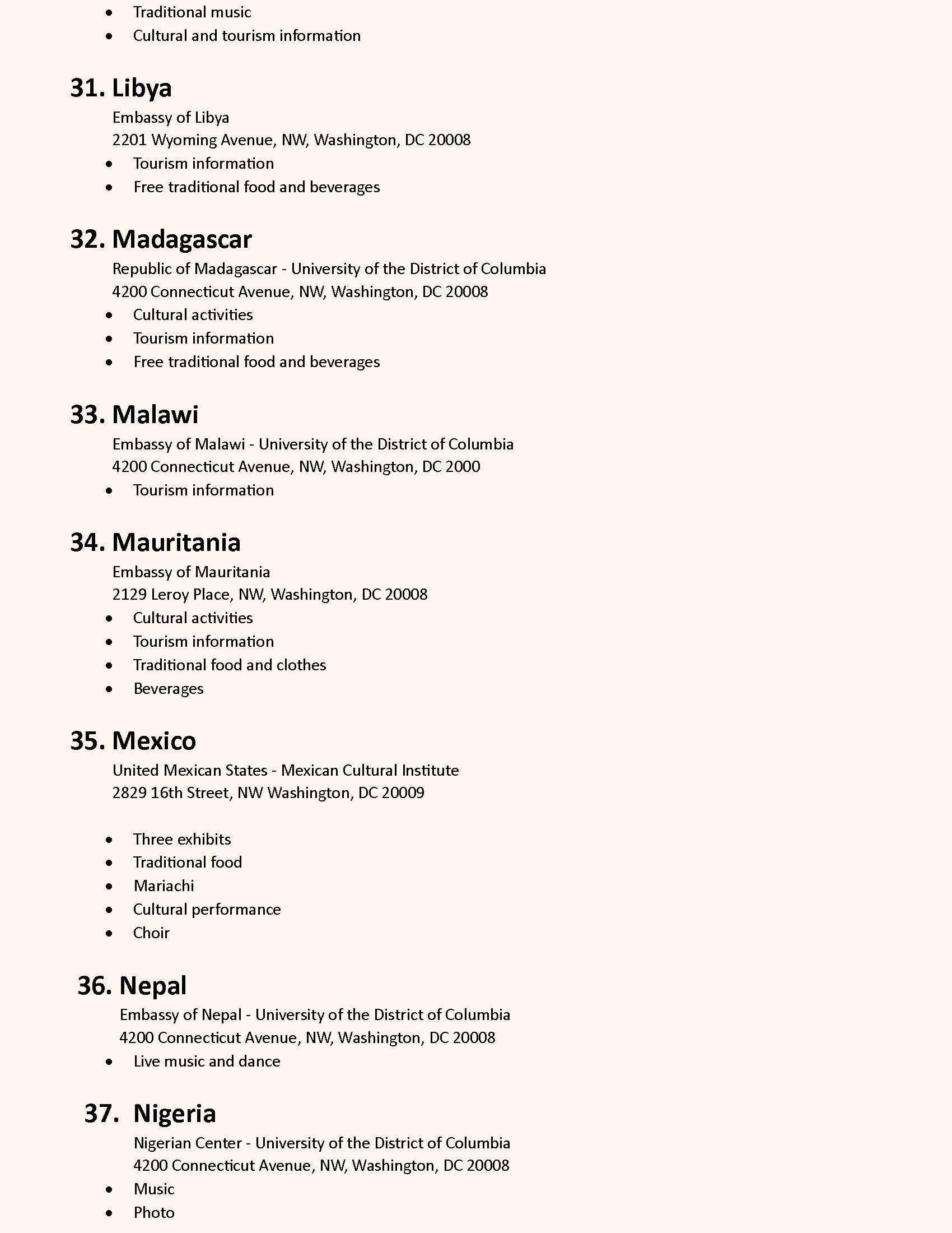 Around the World Embassy Tour | Events DC