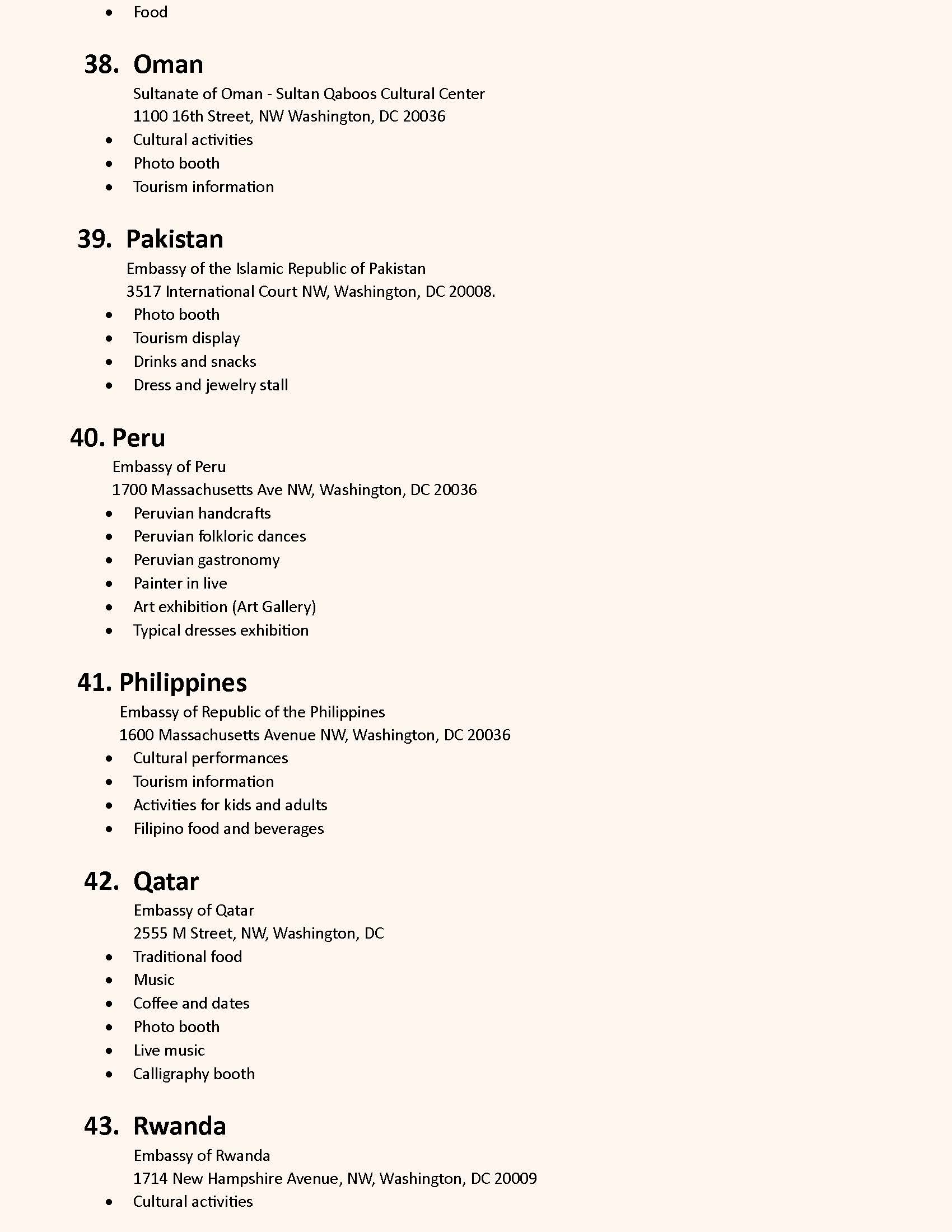 Around the World Embassy Tour | Events DC